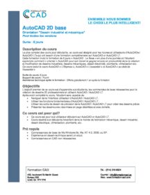 Plans des cours: Microsoft Office - AutoCAD - Revit - Inventor ...